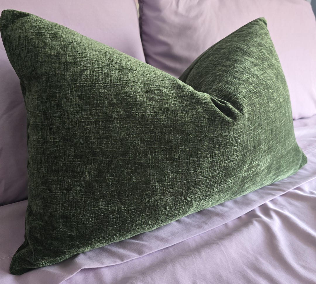 Covington English Green Chenille Pillow Covers. Slipcovers.pillowcase ...