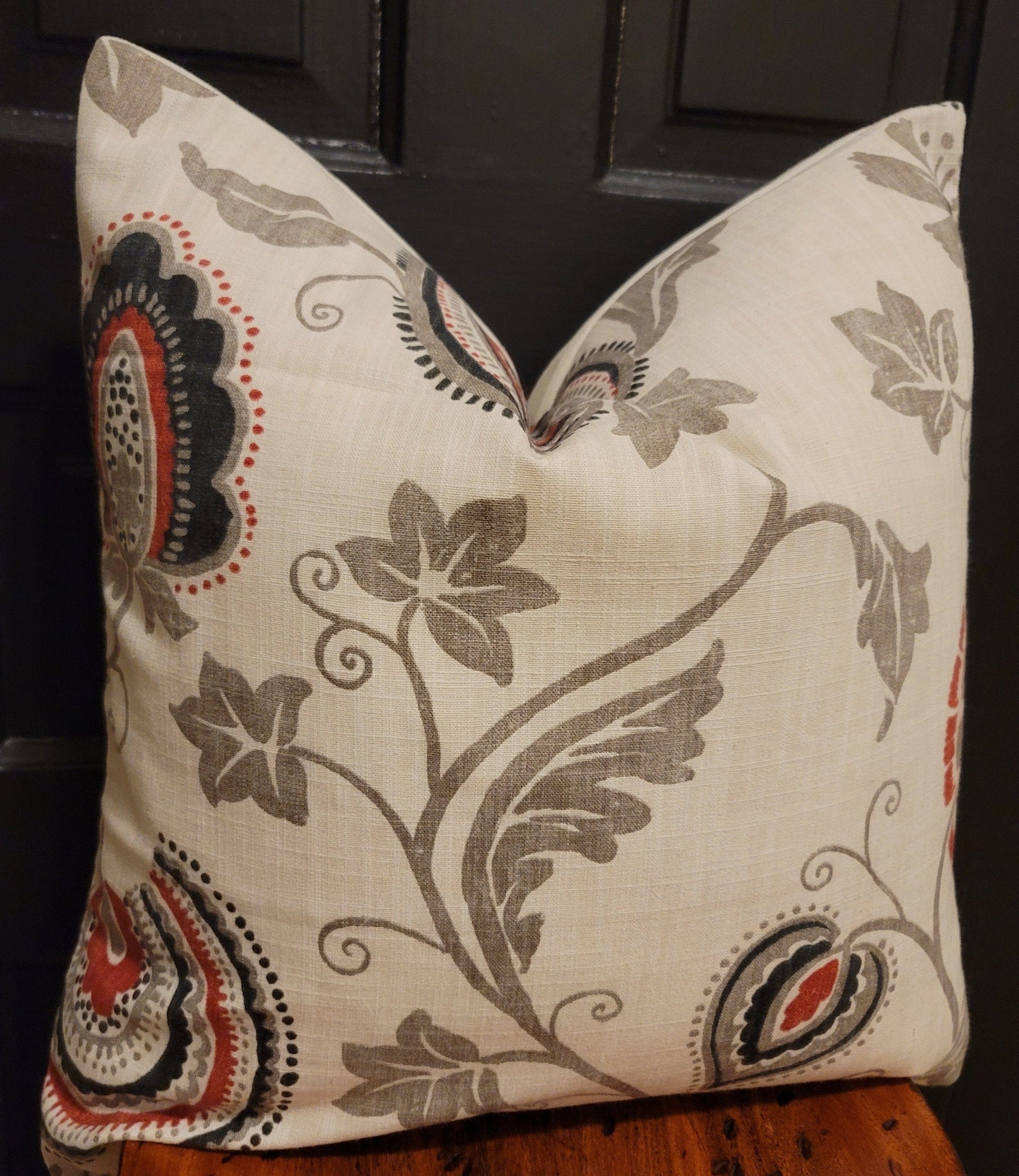 2 COLOR Options:richloom Coral. Toss Pillows.throw | Etsy