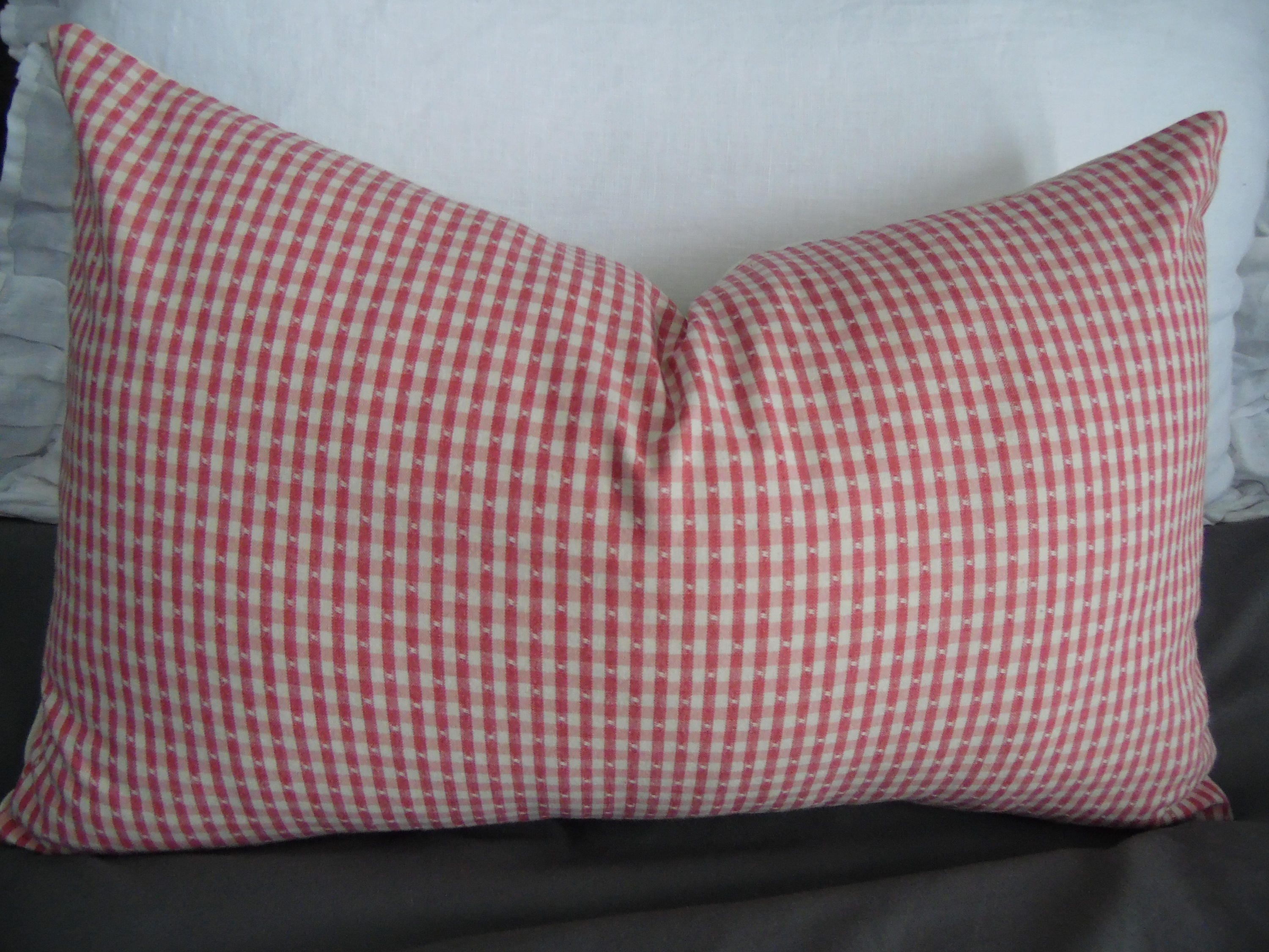 Laurel Check.red/cream.check Pillow Cover.red - Etsy