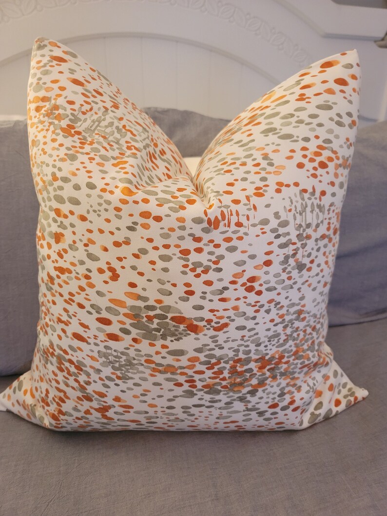 2 Color Options: Persimmon Rust Terra Cotta/blue Grey taupe - Etsy