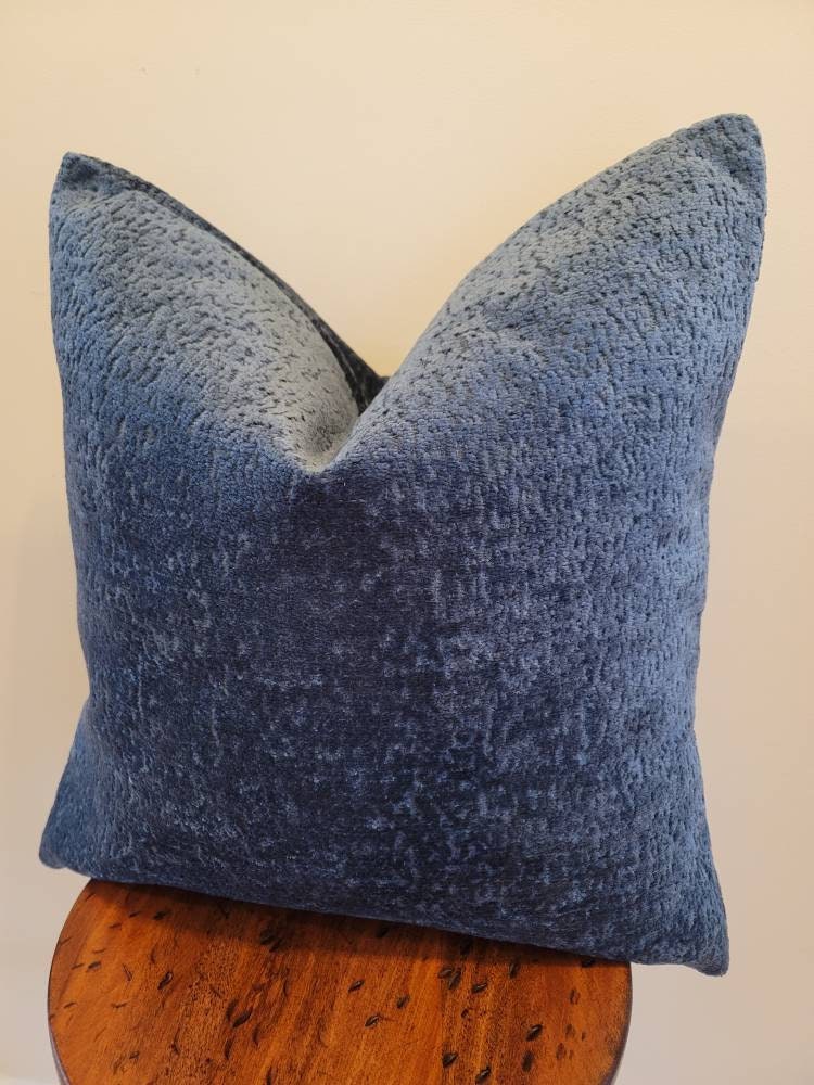 2 Choices: Solid Chenille Navy/ Woven Bluestone Navy & Natural - Etsy