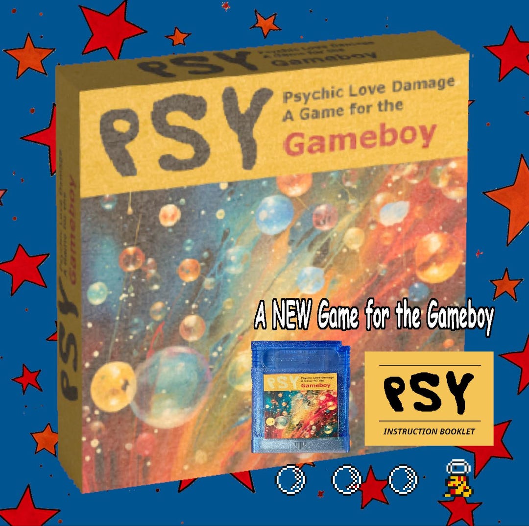PSY: Psychic Love Damage - Homebrew Game for Game Boy & Color - Etsy