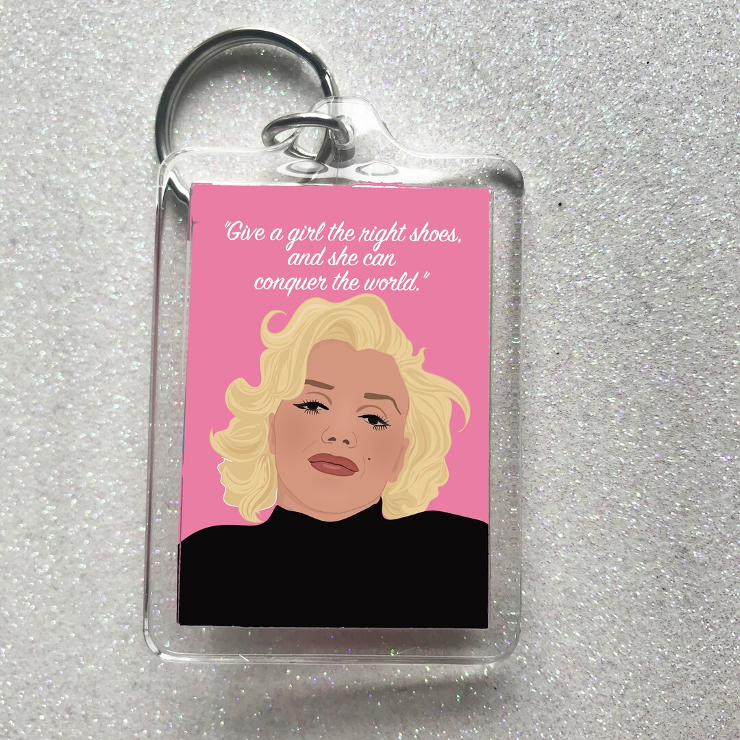 Marilyn Monroe Quote Key Ring Chain Gift - Accessory Present- Print ...