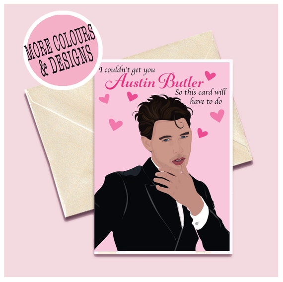 Austin Butler Birthday Card Elvis Personalised Happy - Etsy