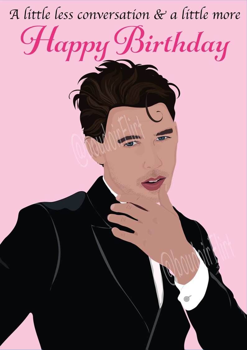 Austin Butler Birthday Card Elvis Personalised Happy - Etsy