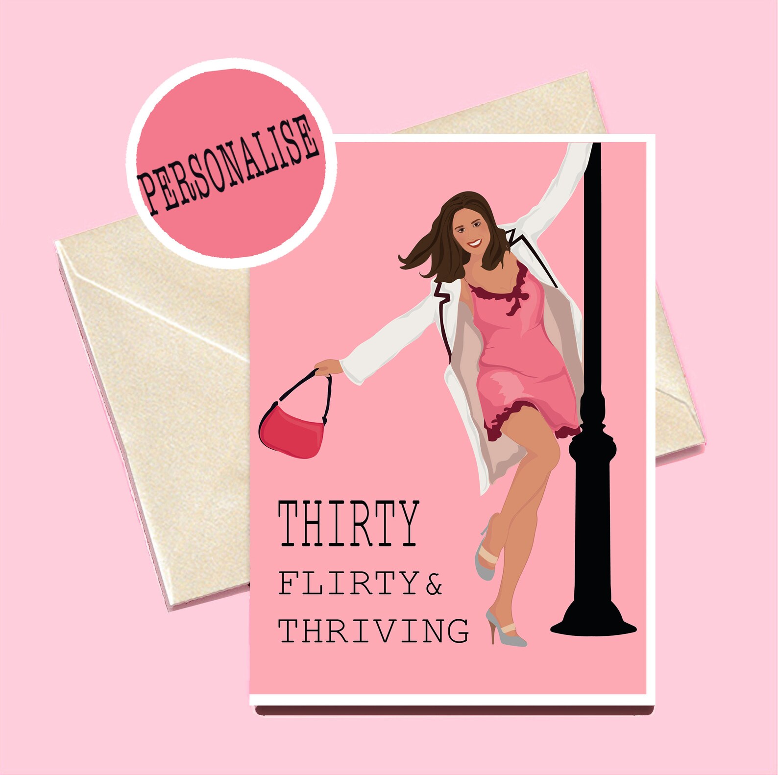 30 Flirty and Thriving 13 Going on 30 Thirty Birthday Card - Etsy UK