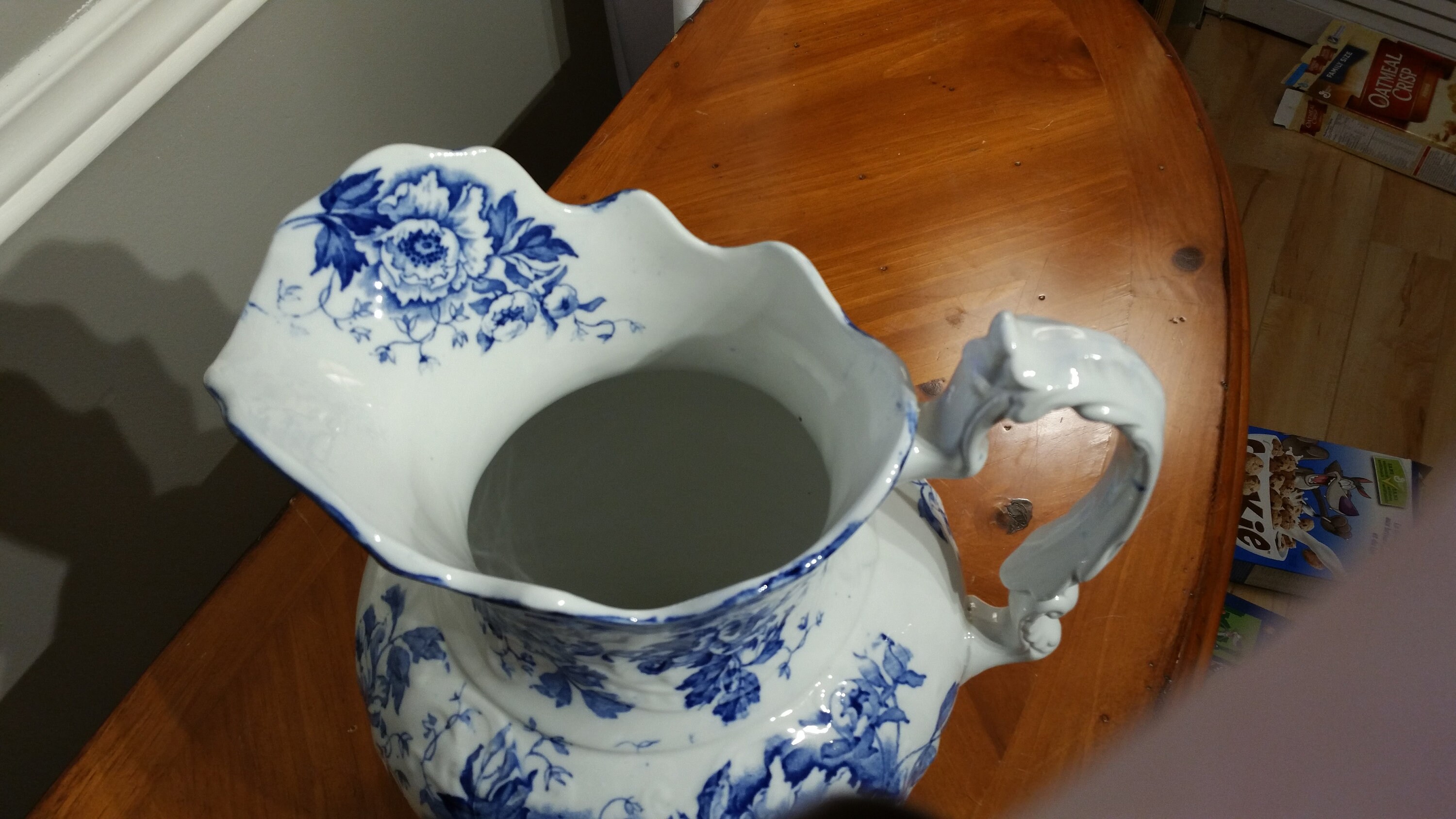 C. 1900 Blue Transferware Jug and Basin Set by F. Winkle/colonial ...