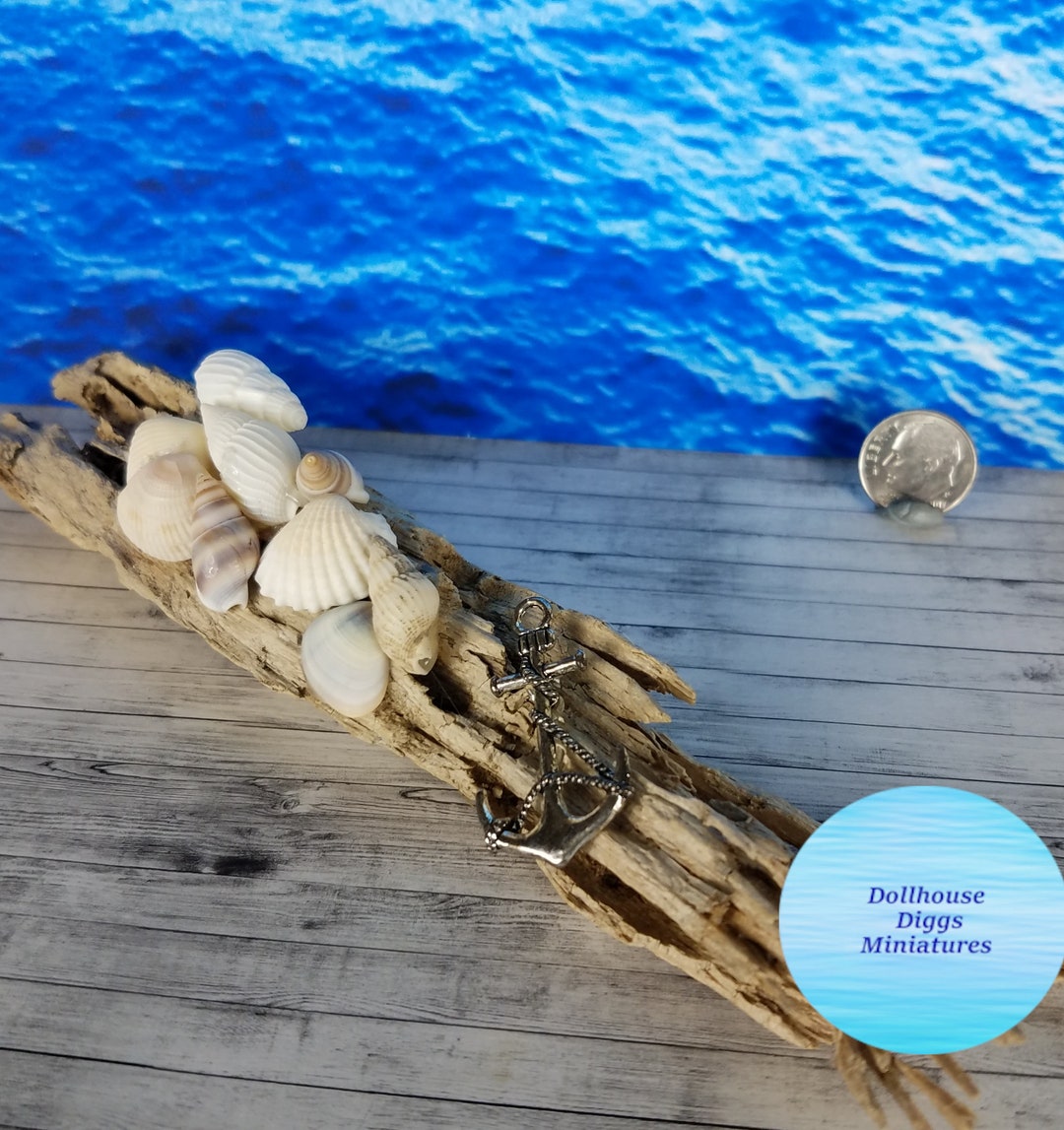 Miniature 7 Inch Beach House Natural Driftwood Dollhouse Diggs Artisan ...