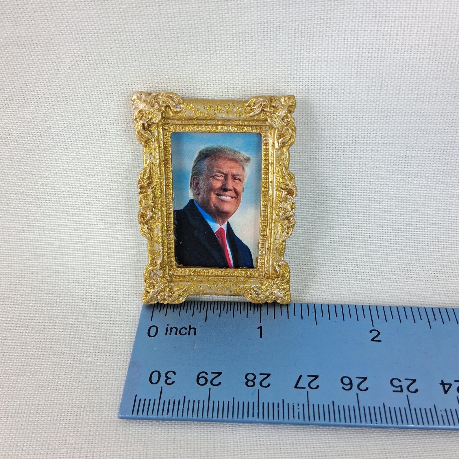 Miniature MAGA Framed Picture President Donald Trump 1:12 Dollhouse Art ...