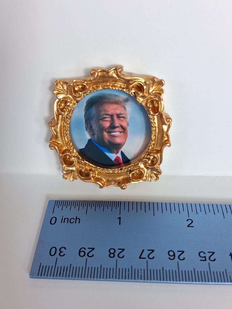 Miniature Framed Donald Trump Print: MAGA Dollhouse Art, 2 Inch - Etsy
