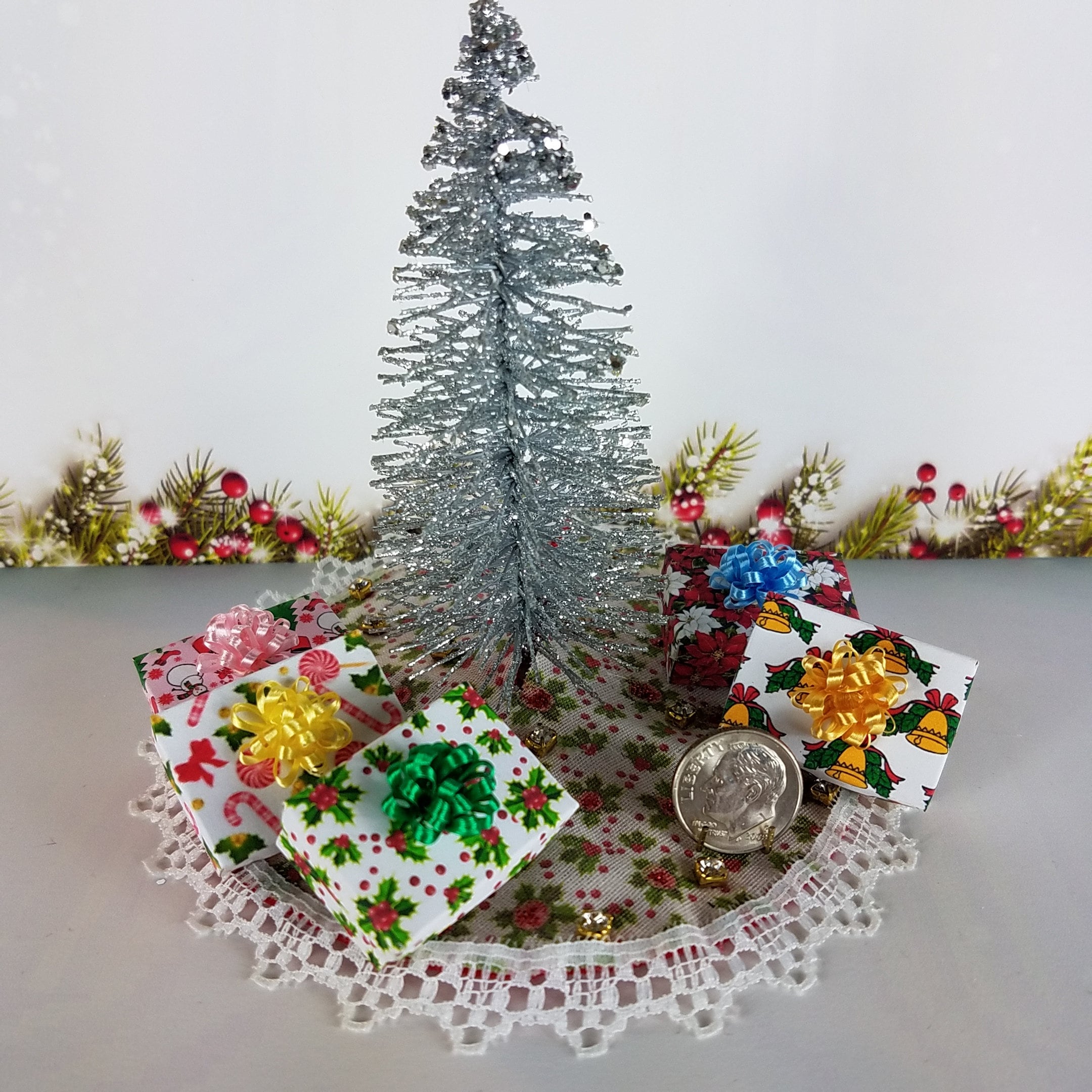 Set of 5 Miniature Christmas Presents W/ Designer Bows 1:12 - Etsy