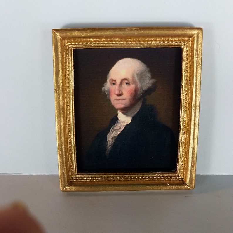 Miniature Art Picture Print President George Washington - Etsy