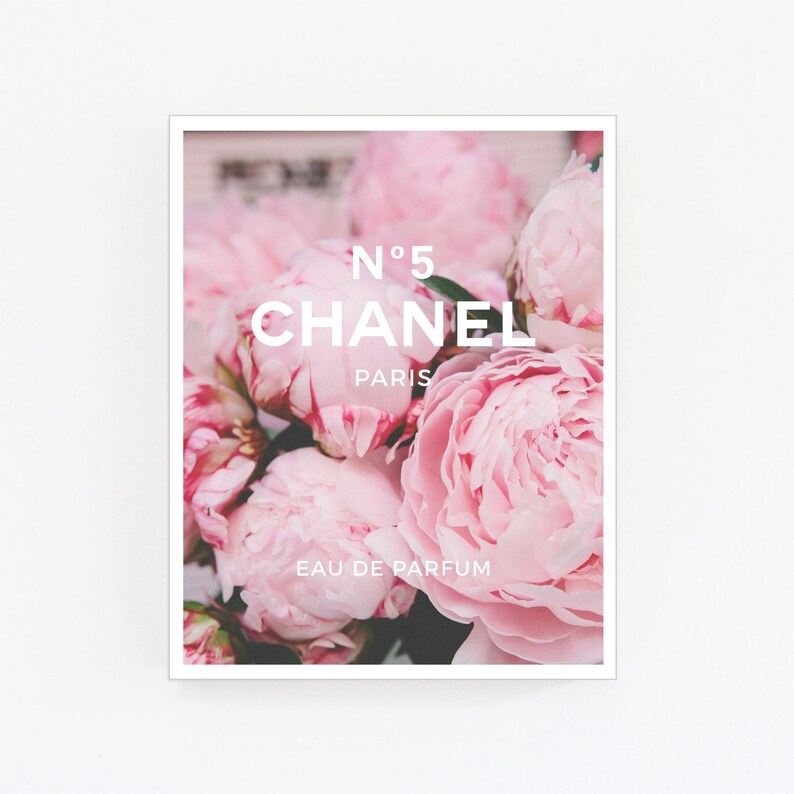 Pink Chanel Print Chanel Wall Art Chanel Poster Fashion Wall | Etsy