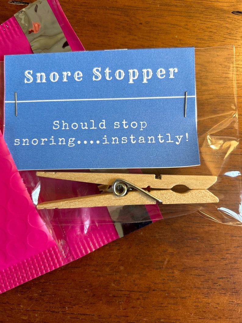 Snoring Spouse Funny Birthday Joke Gag Gift Snoring Stopper Nose Clip ...