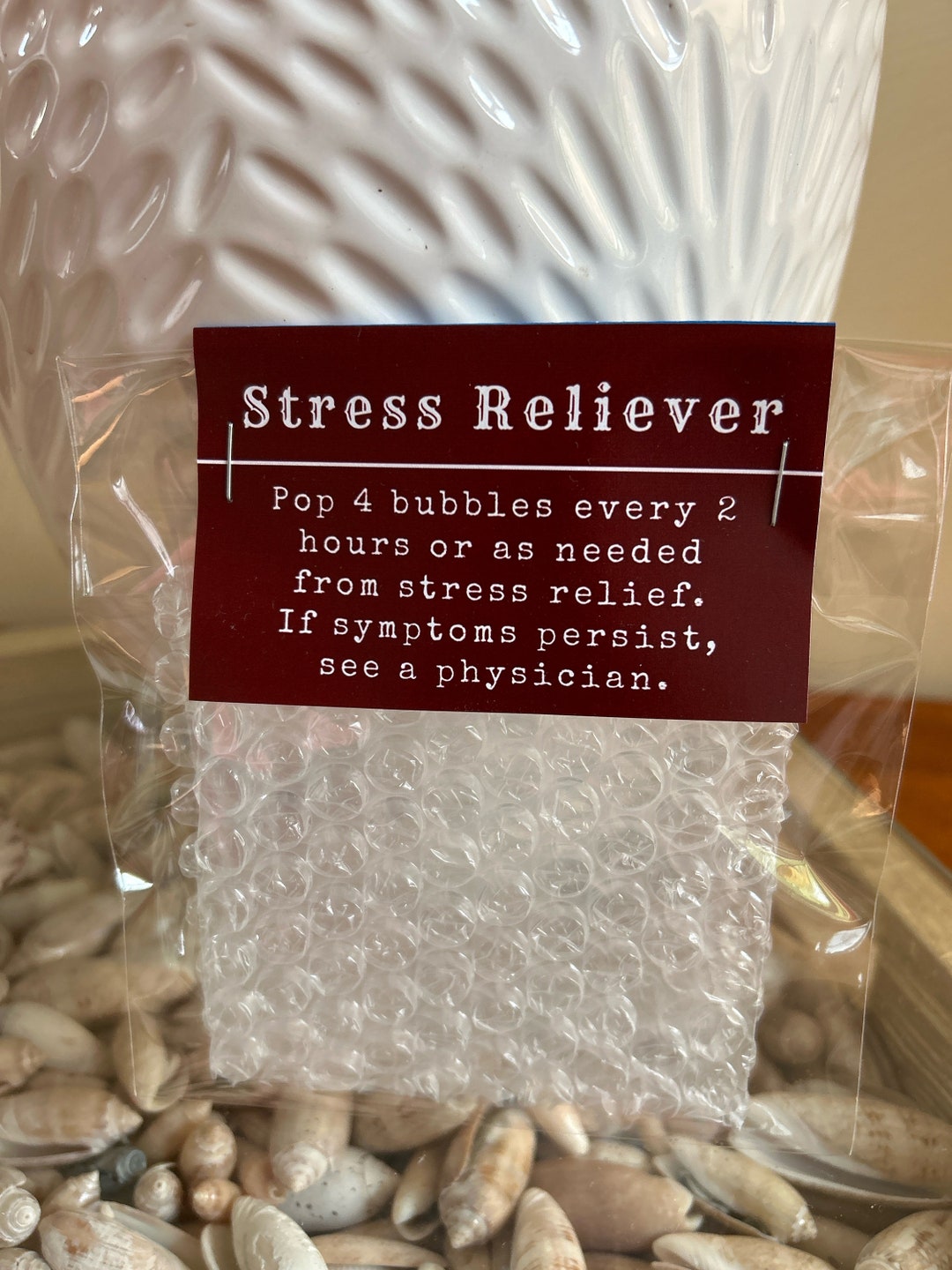Stress Reliever Gag Gift Pop a Bubble and Relax - Etsy