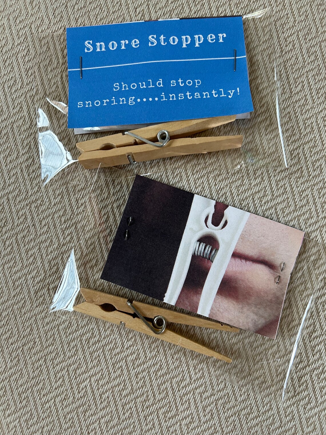 Snoring Spouse Funny Birthday Joke Gag Gift Snoring Stopper Nose Clip ...