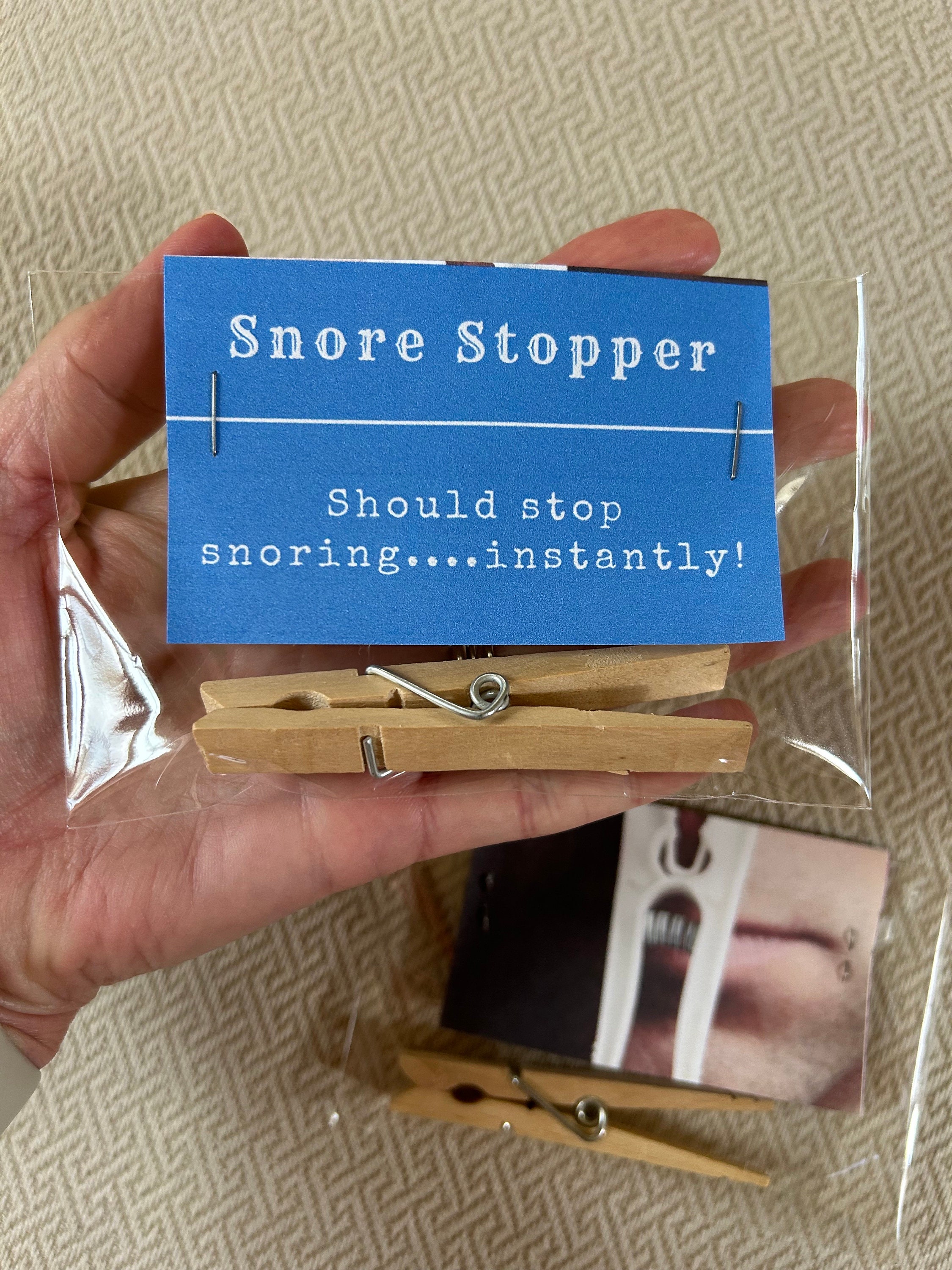 Snoring Spouse Funny Birthday Joke Gag Gift Snoring Stopper Nose Clip ...