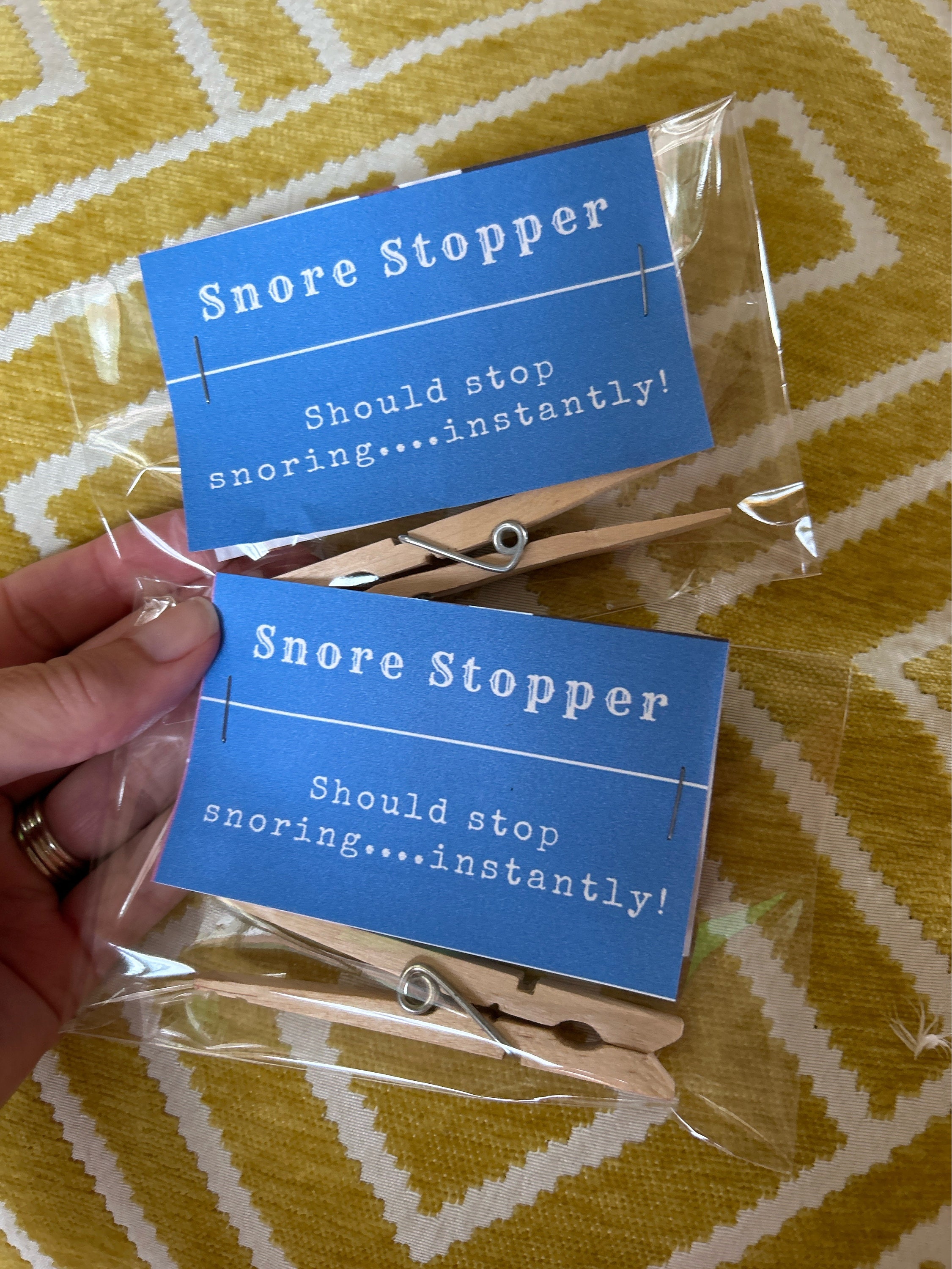 Snoring Spouse Funny Birthday Joke Gag Gift Snoring Stopper Nose Clip ...