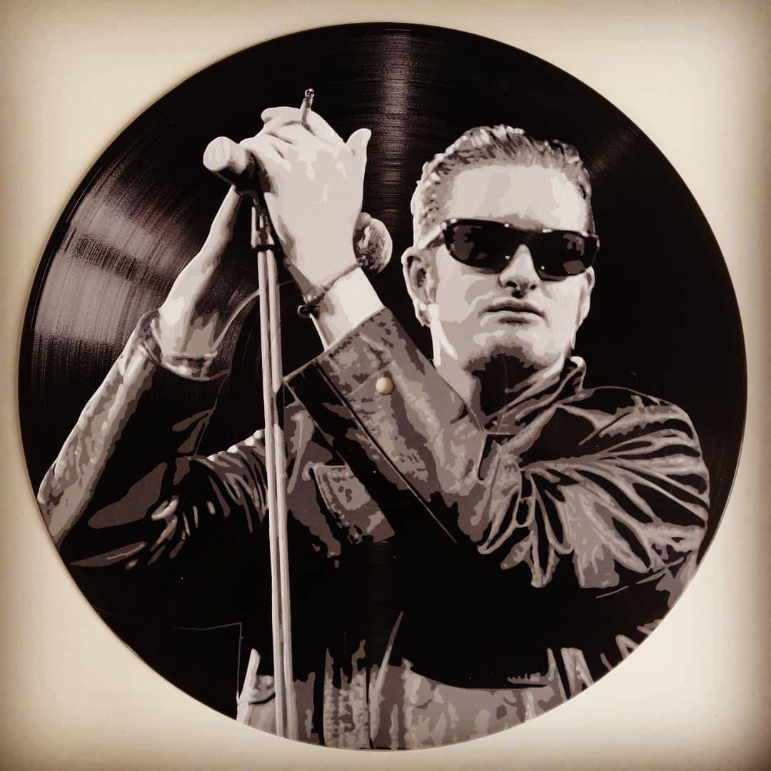 Layne Staley Painted on Vinyl Record Framed and Ready to Hang. Vinyl ...