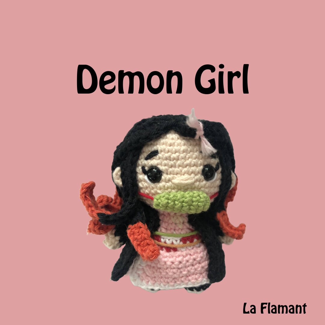 Demon Sister Anime Crochet Doll Anime Amigurumi - Etsy