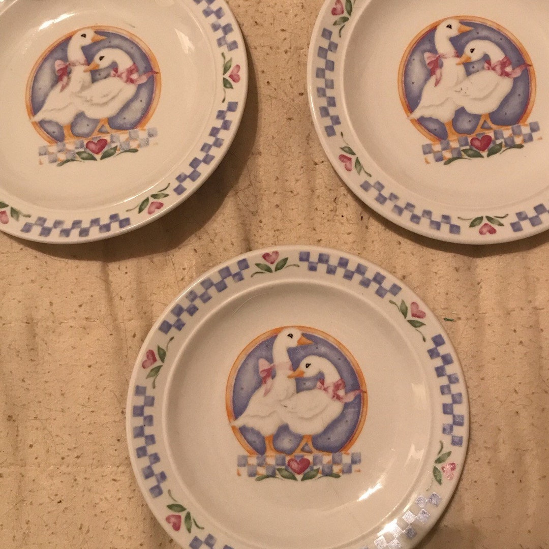 Set of 3 Cottagecore Geese Small Plates - Etsy