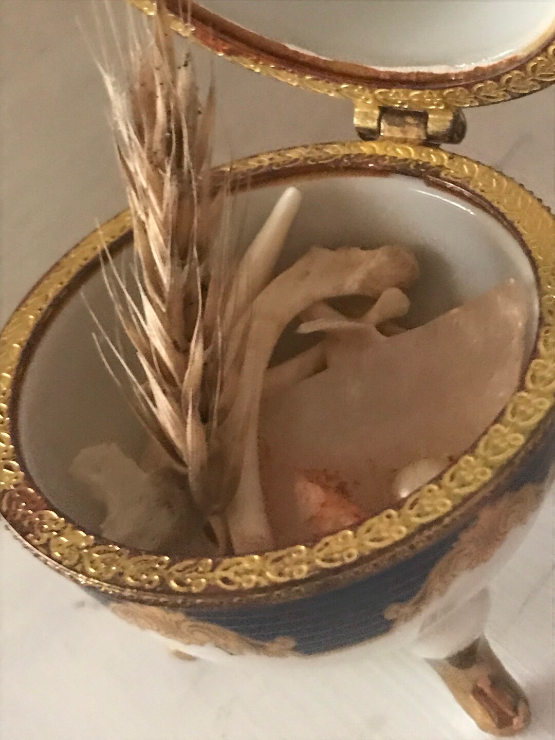 Floral Fall Victorian Egg Curiosity Container - Etsy