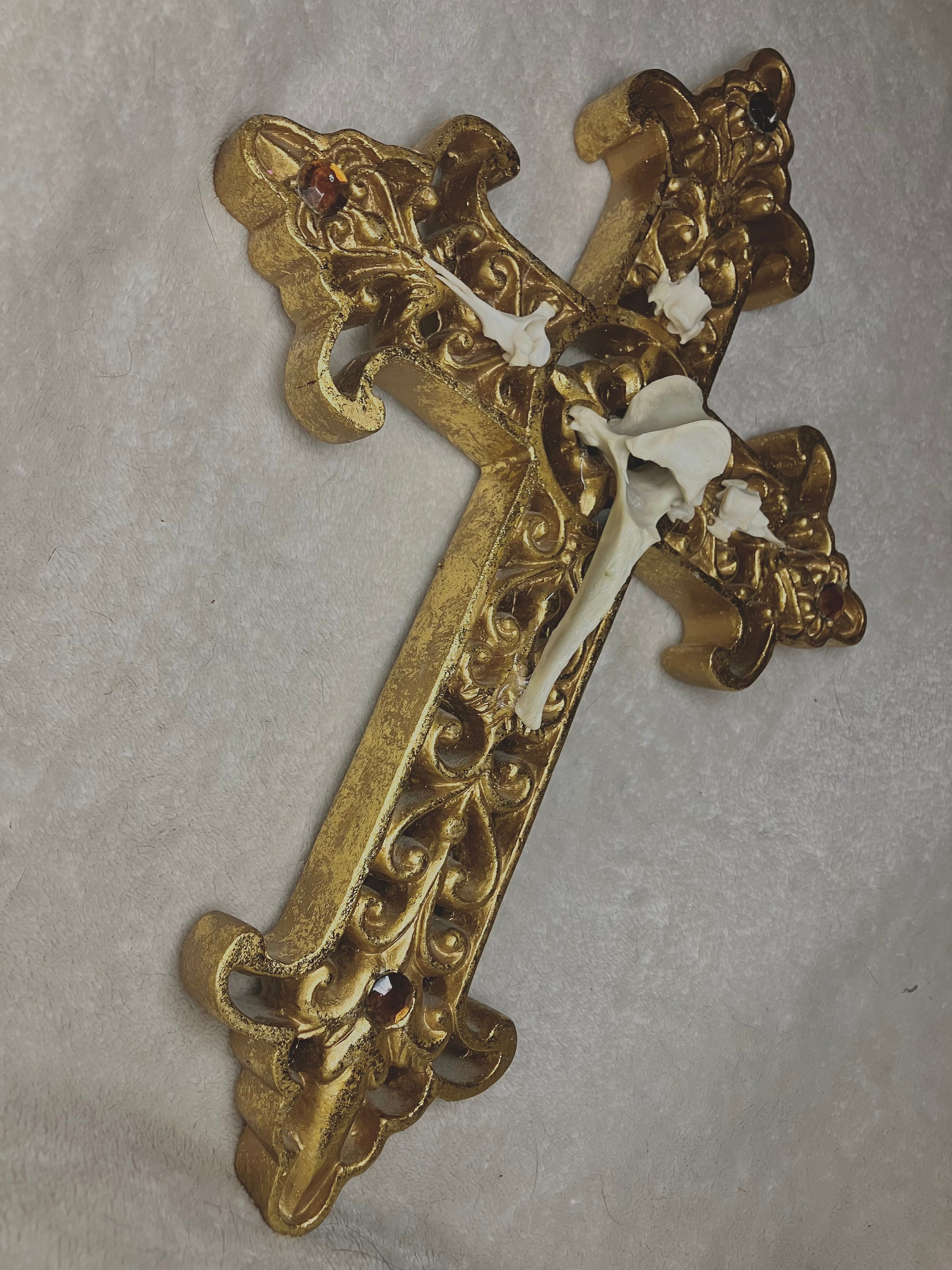 Vertebrae Bone Art Gothic Cross - Etsy