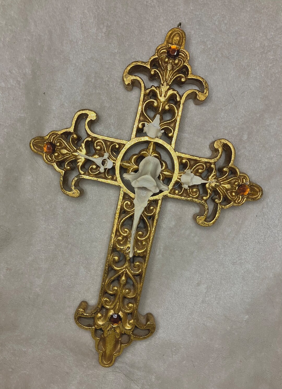 Vertebrae Bone Art Gothic Cross - Etsy