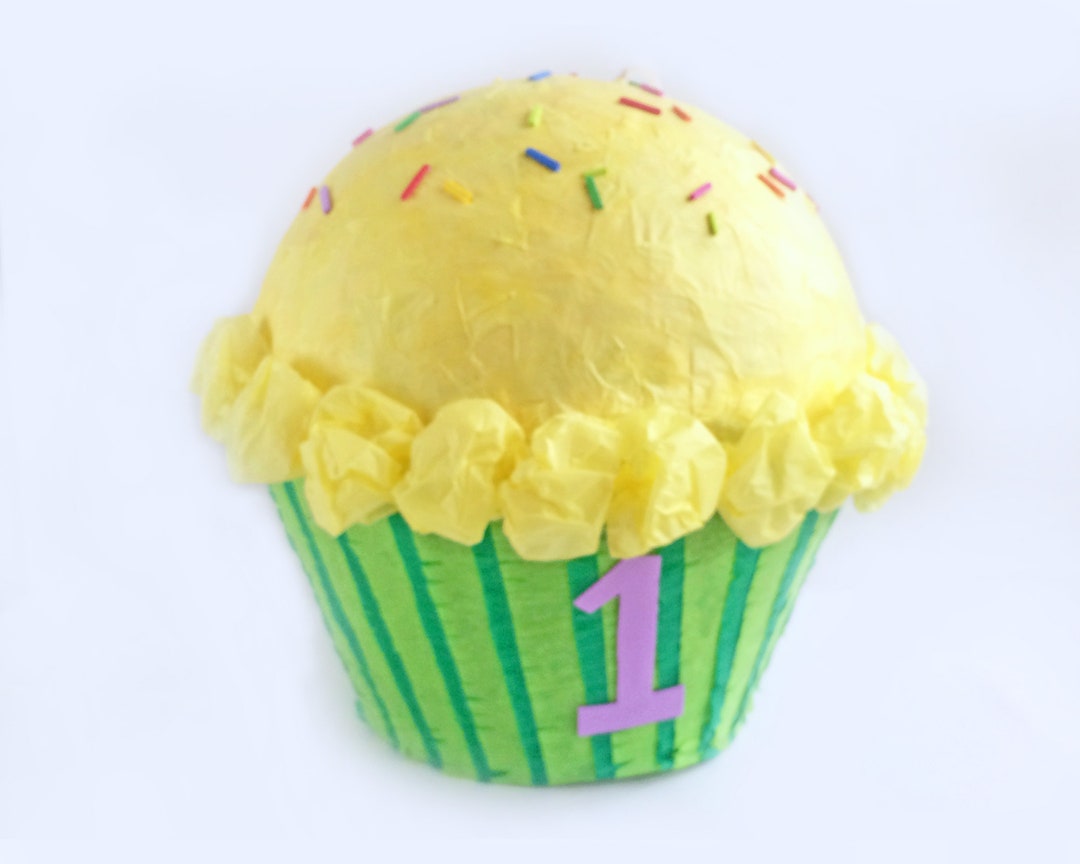 Cupcake Piñata 1st Birthday Piñata, Cupcake Theme Birthday Party ...