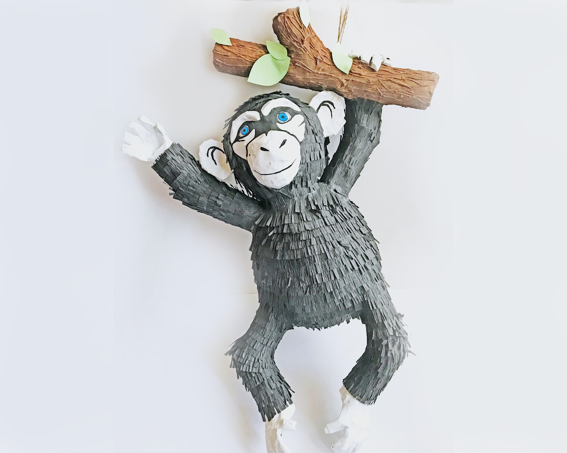 Monkey Pinata Monkey Birthday Party Monkey Party Jungle Party Zoo ...