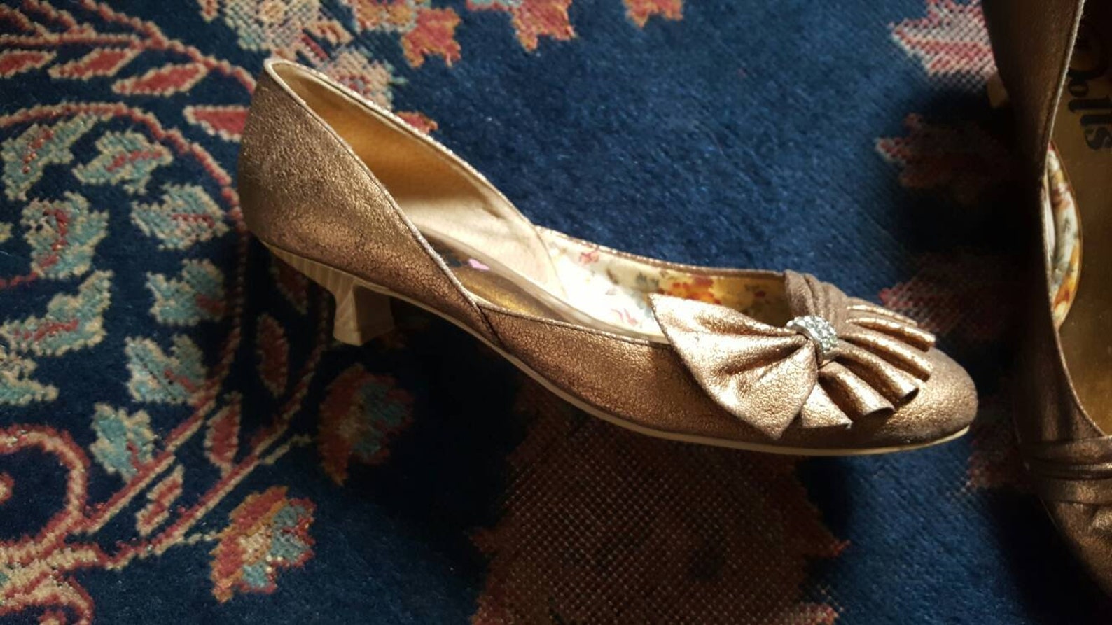 Vintage 1700s 1800s 18th Century Antique Look Copper Gold Leather ...