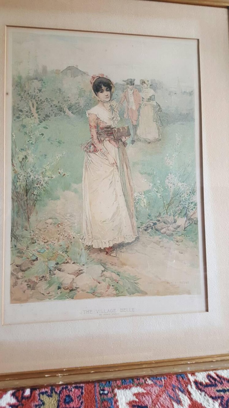 Vintage Antique 1800s Victorian Edwardian Art Lithograph - Etsy