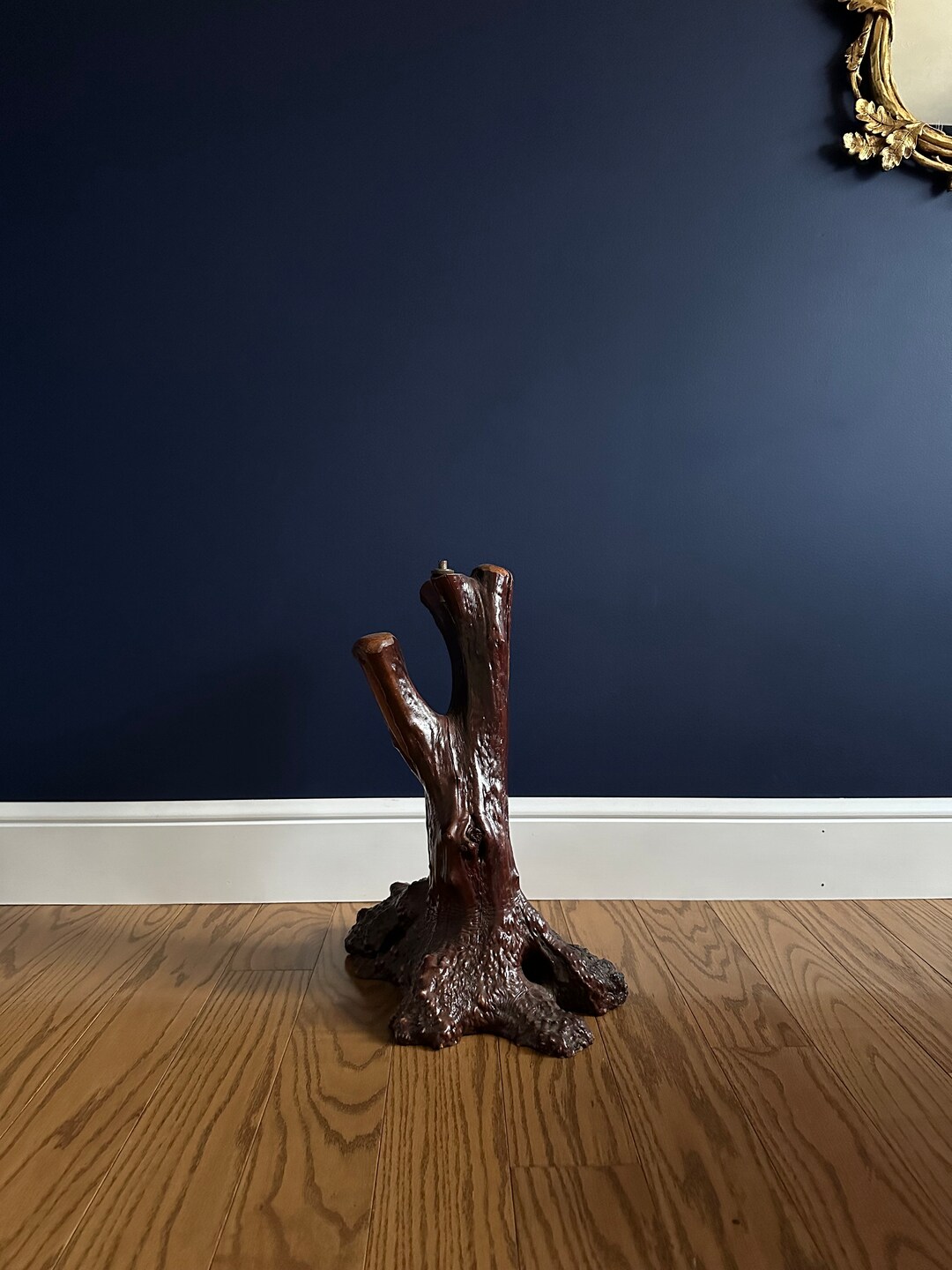 Vintage Tall Live Edge Tree Branch Root Table Lamp Base, Living Room ...