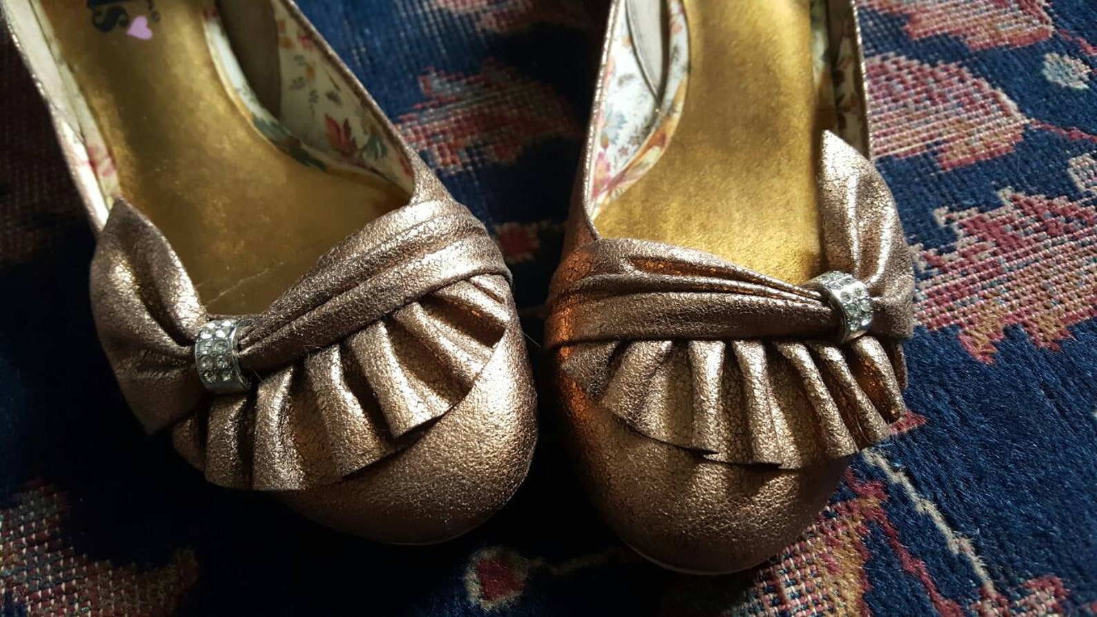Vintage 1700s 1800s 18th Century Antique Look Copper Gold Leather ...