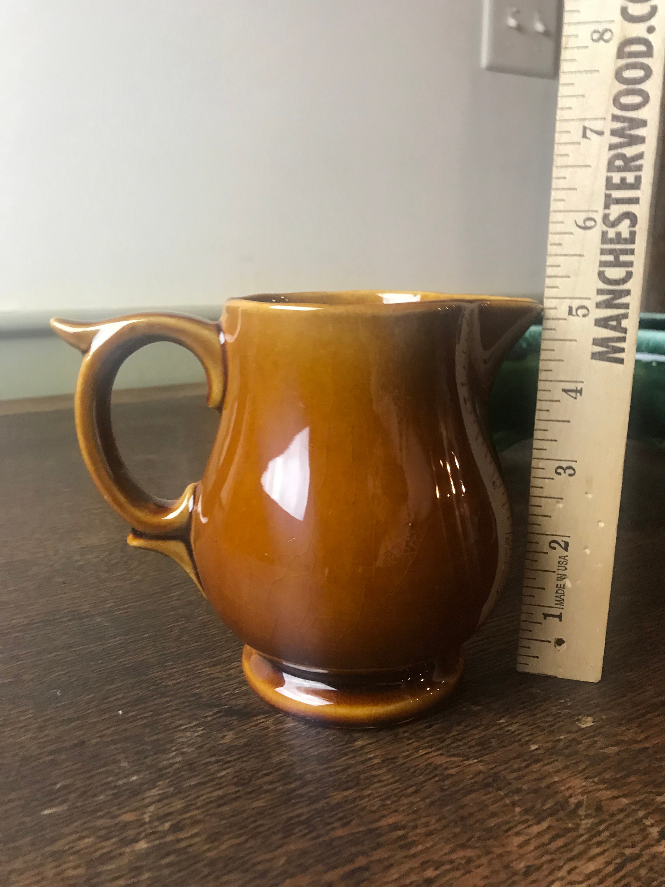 Vintage Mccoy Pottery Pitcher Brown - Etsy