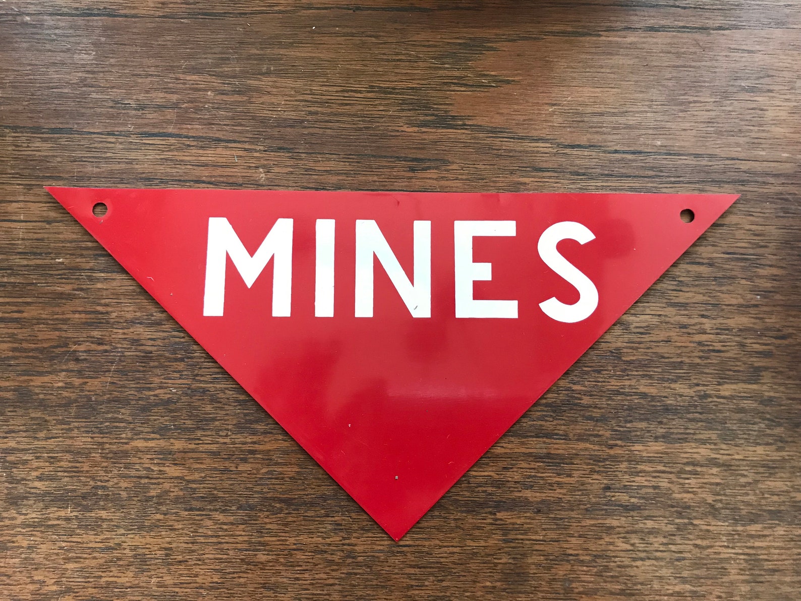 Vintage Military NOS Mines Sign 1966 - Etsy UK