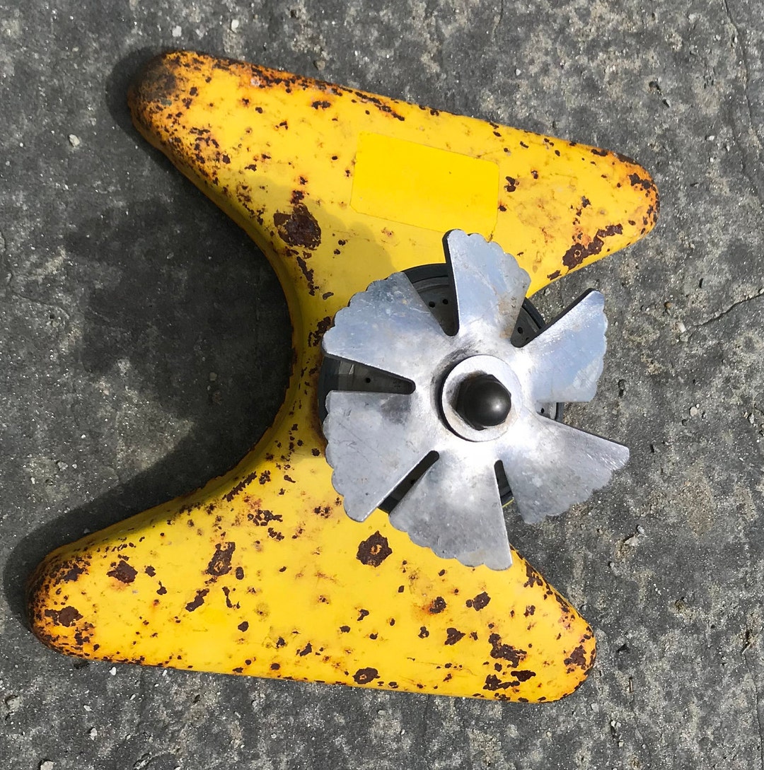 Vintage Yellow Steel Sprinker (square Space?) - Etsy