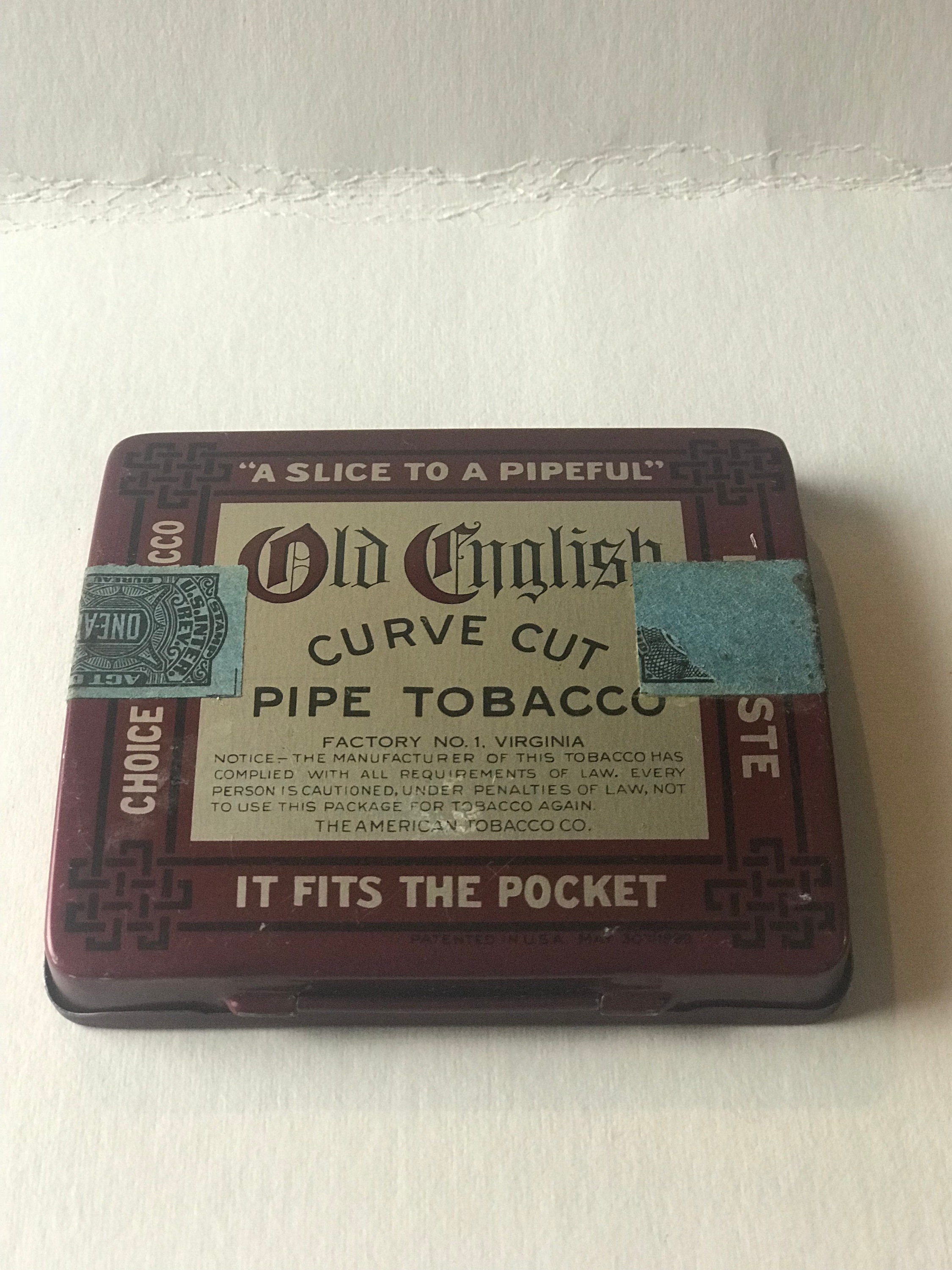 Pair of Old English Curve Cut Pipe Tobacco Tins - Etsy