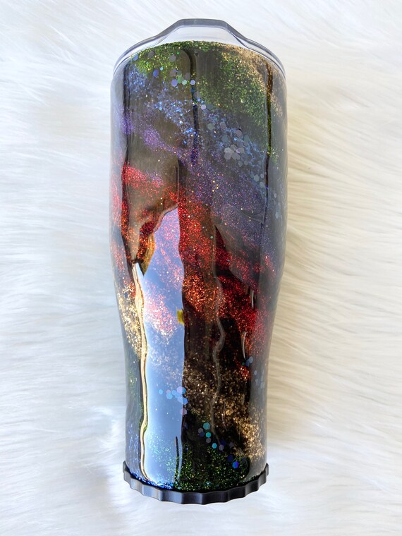 Dark Rainbow Tumbler Dark Rainbow Swirl Tumbler Pride | Etsy