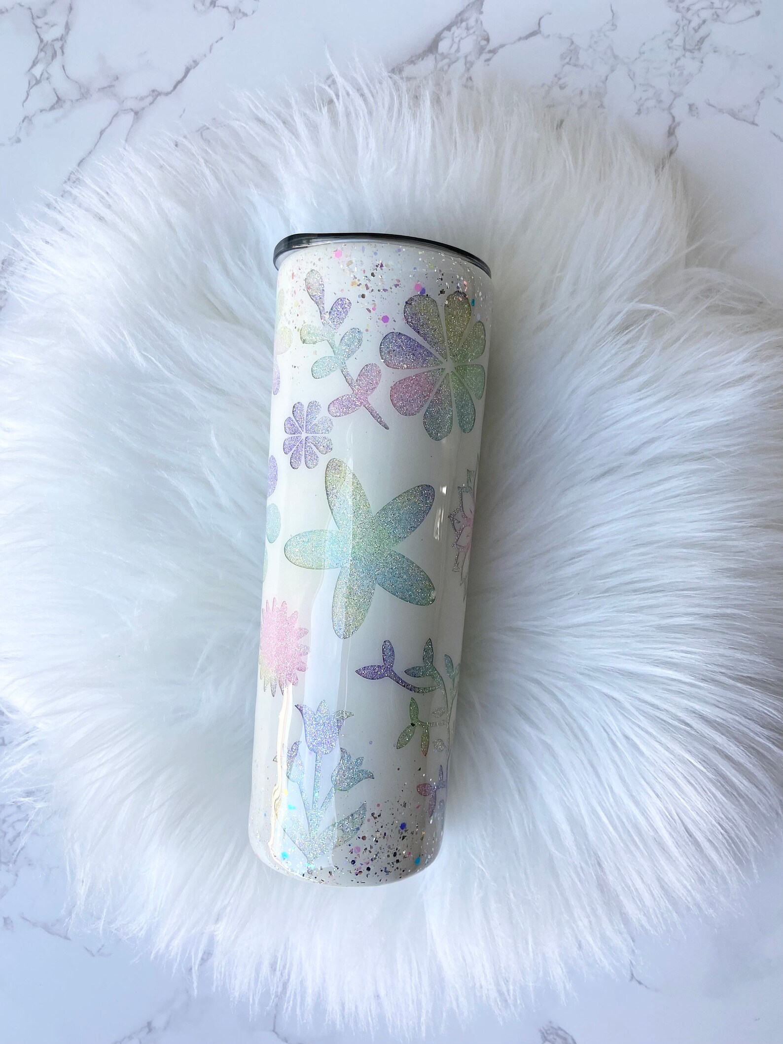 Spring Tumbler, Floral Tumbler, Pastel Floral Tumbler, Pastel Spring ...
