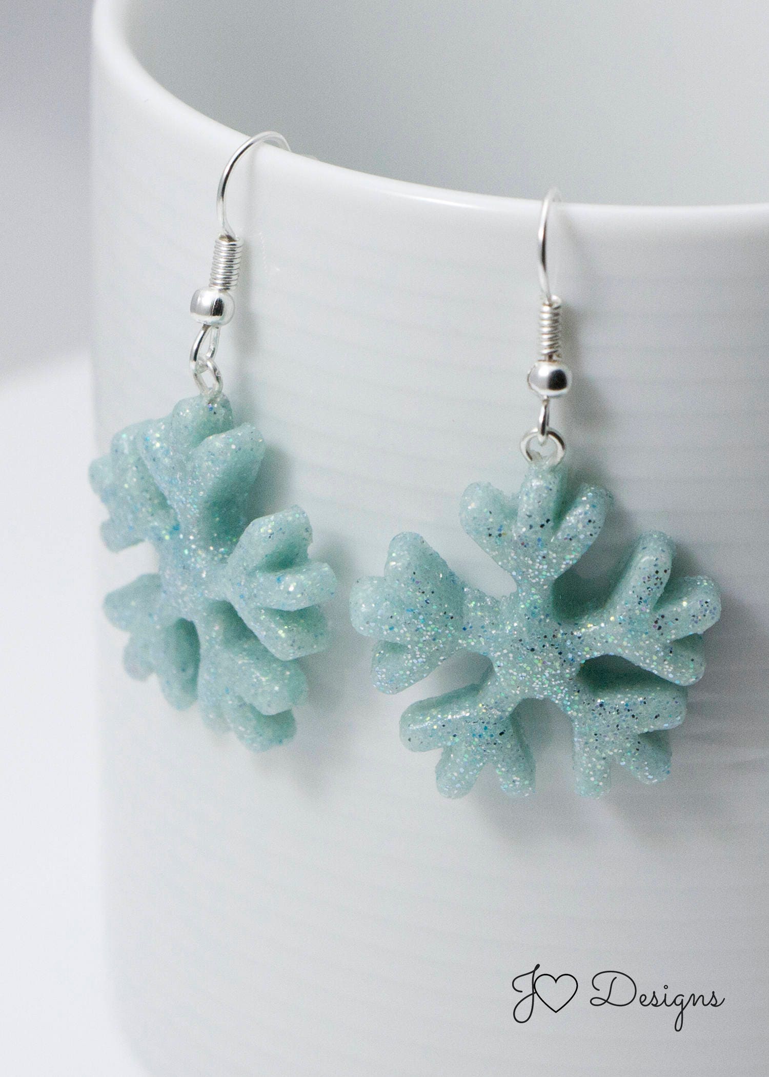Winter Earrings Snowflake Earrings Winter Jewelry Stocking - Etsy