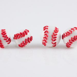 Baseball Earrings, Baseball Studs, Baseball Stud Earrings, Baseball Mom ...