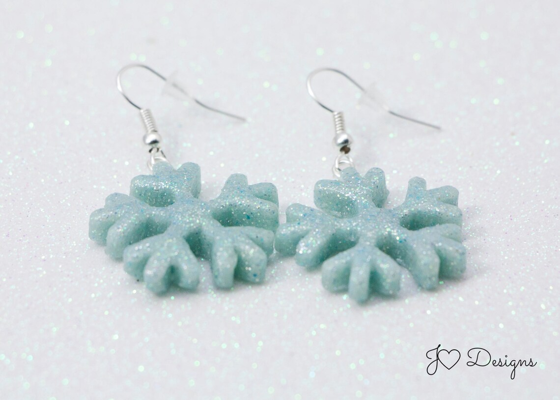 Winter Earrings Snowflake Earrings Winter Jewelry Stocking - Etsy