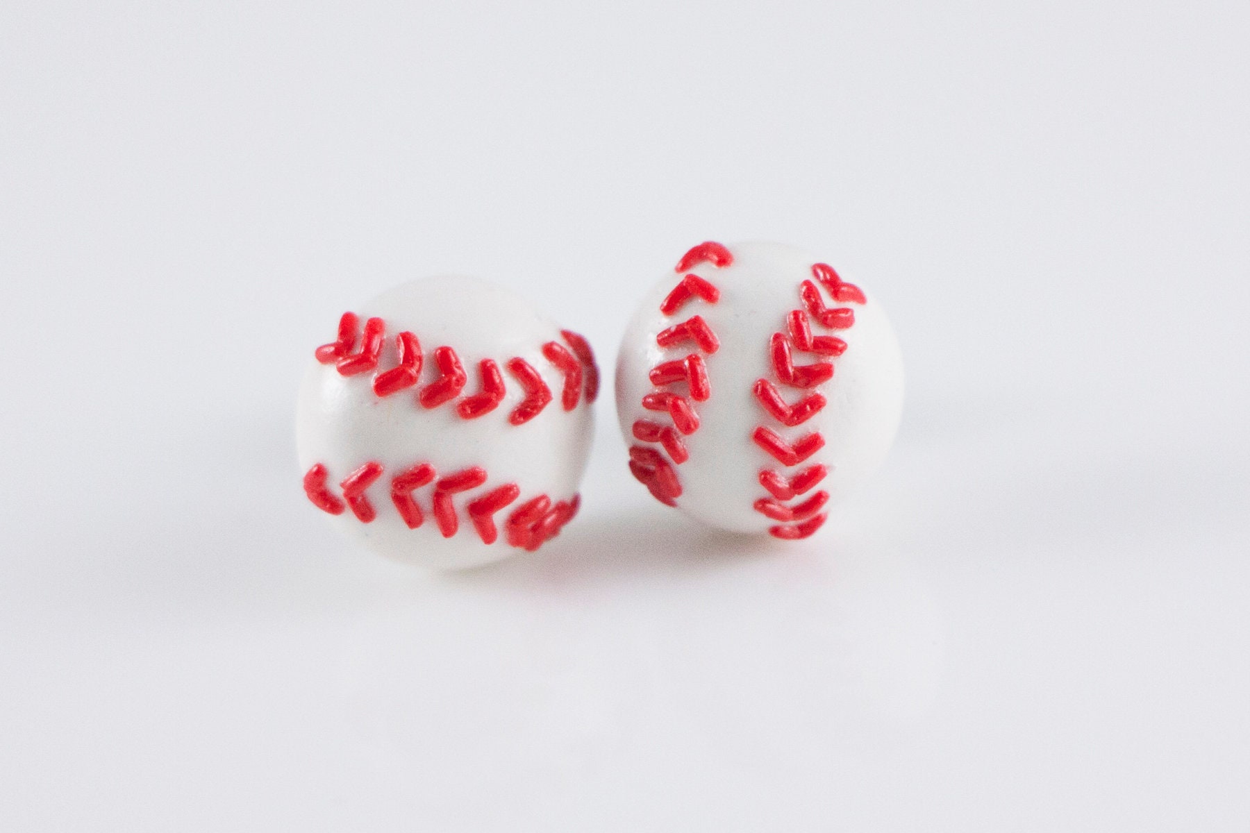 Baseball Earrings Baseball Studs Baseball Stud Earrings | Etsy