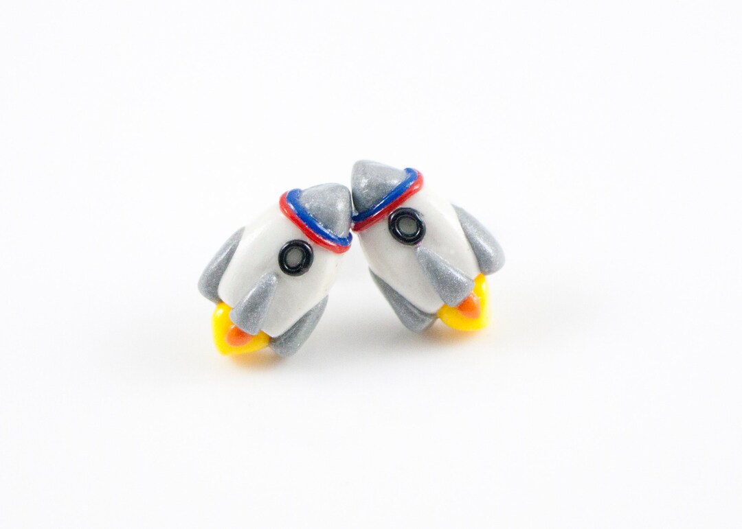 Rocket Studs, Rocket Earrings, Rocket Ship Studs, Spaceship Studs ...