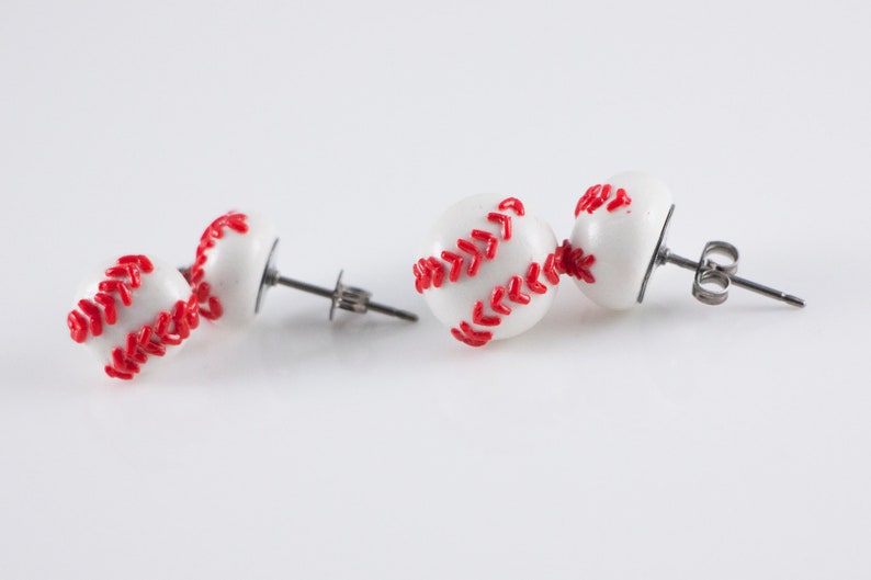 Baseball Earrings, Baseball Studs, Baseball Stud Earrings, Baseball Mom ...