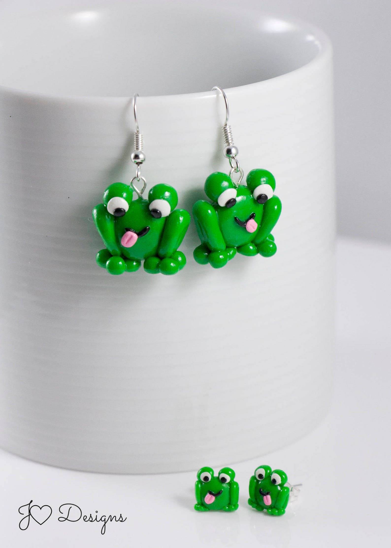 Frog Studs Frog Earrings Frog Jewelry Frog Gift Amphibian | Etsy