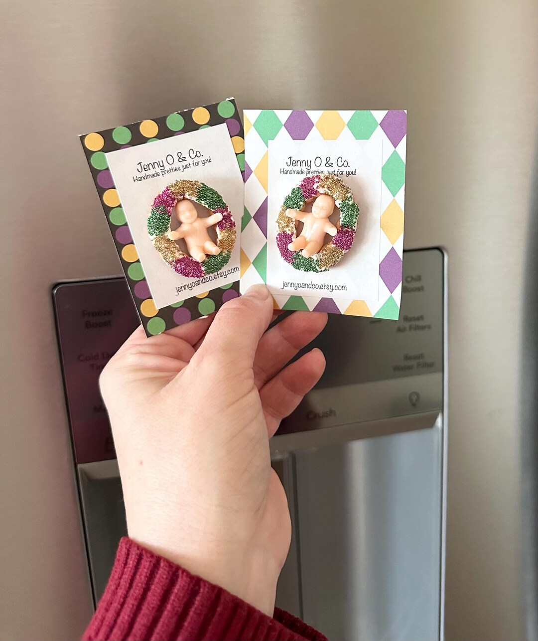 King Cake Magnets, Mardi Gras Magnets, New Orleans Magnets, Mini Fridge ...