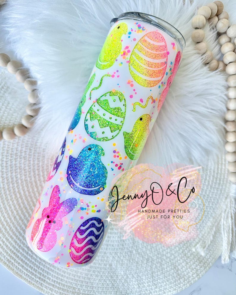 Easter Tumbler, Easter Candy Tumbler, Easter Egg Tumbler, Glitter ...
