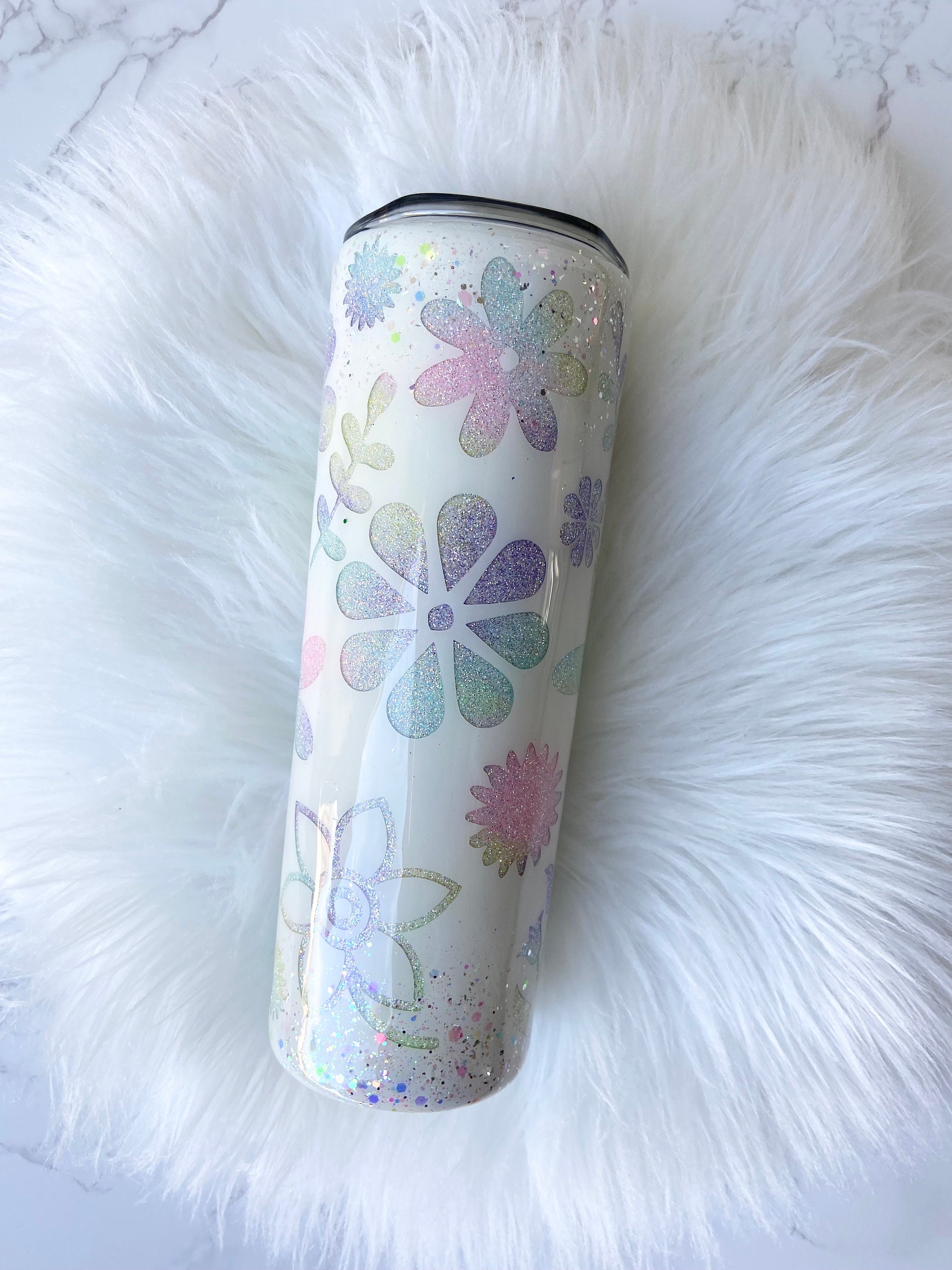Spring Tumbler Floral Tumbler Pastel Floral Tumbler Pastel - Etsy